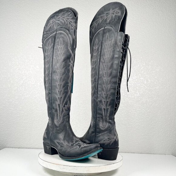 Lane Boots | Shoes | New Lane Lexington 75 Over The Knee Black Cowboy ...